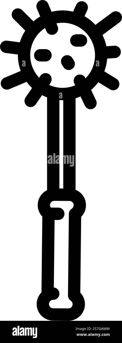 mace weapon military line icon vector. mace weapon military sign ...