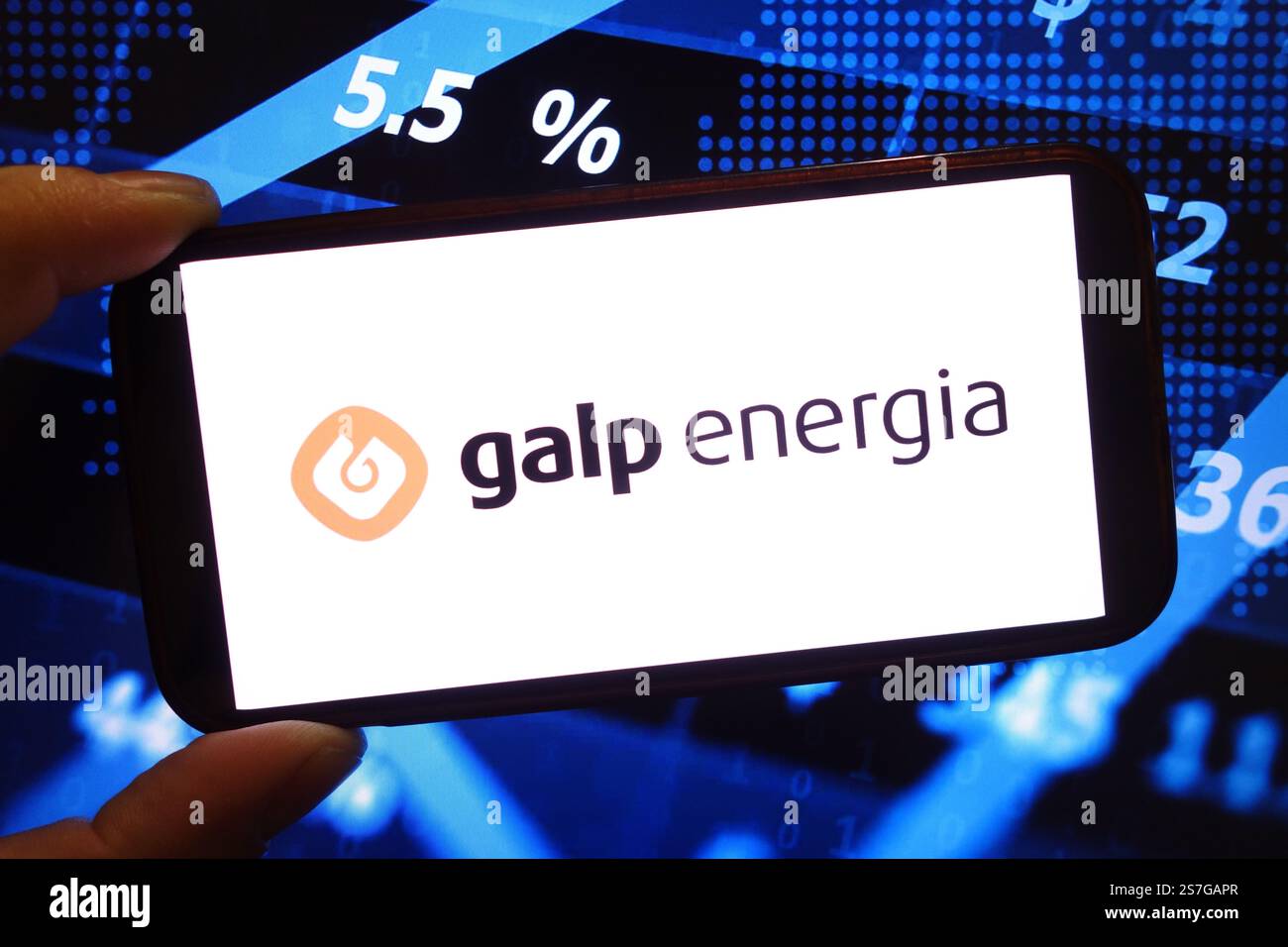 In this photo illustration, the Galp Energia company logo is seen ...