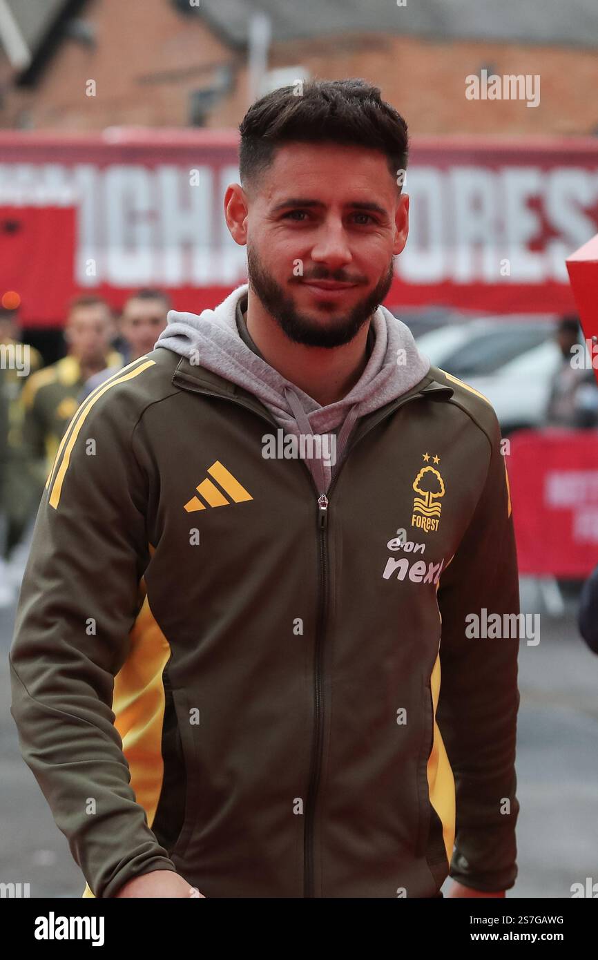 Nottingham, UK. 19th Jan, 2025. Nottingham Forest defender Álex Moreno ...