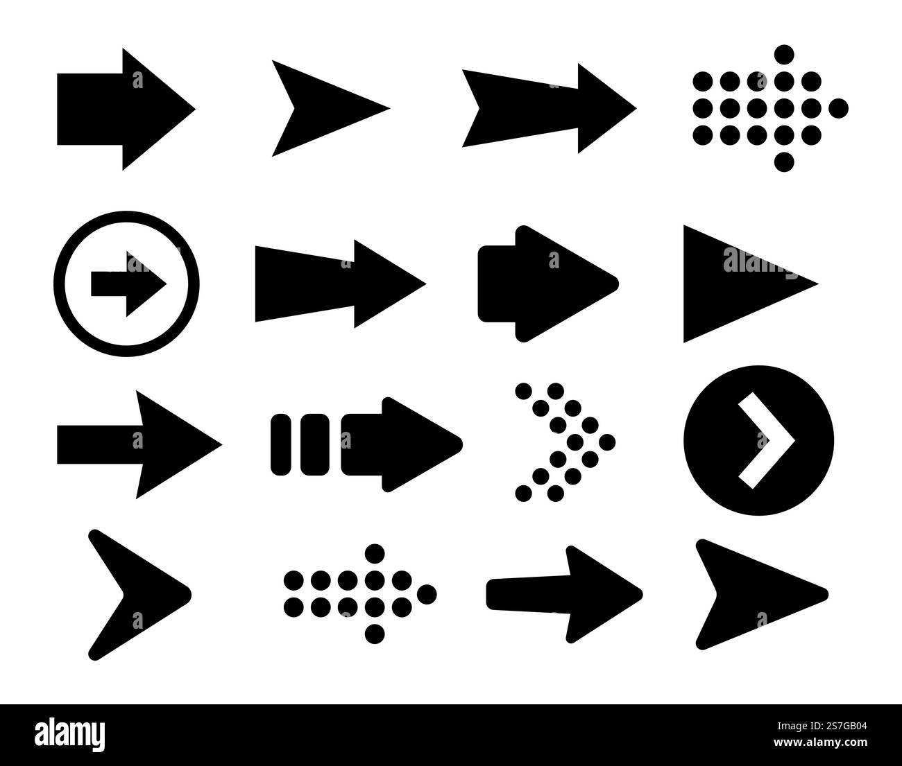 Vector illustration of arrow icons set Stock Vector Image & Art - Alamy