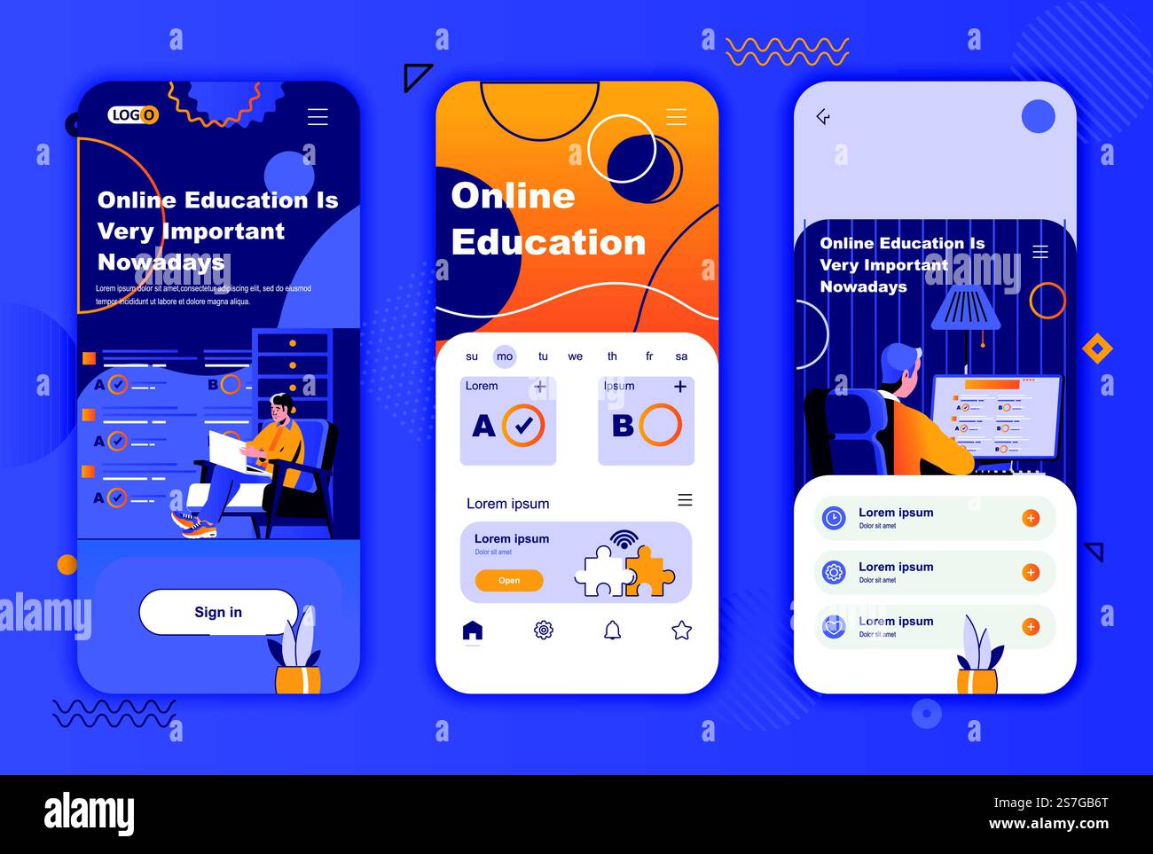 Online education unique design for social networks stories. Distance learning, educational ...
