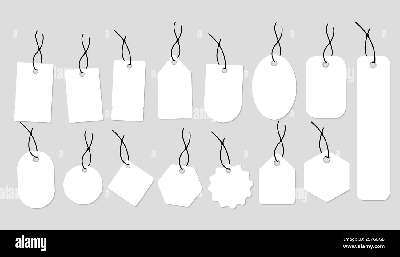 Blank labels template. Price tags set. Vector illustration Stock Vector ...
