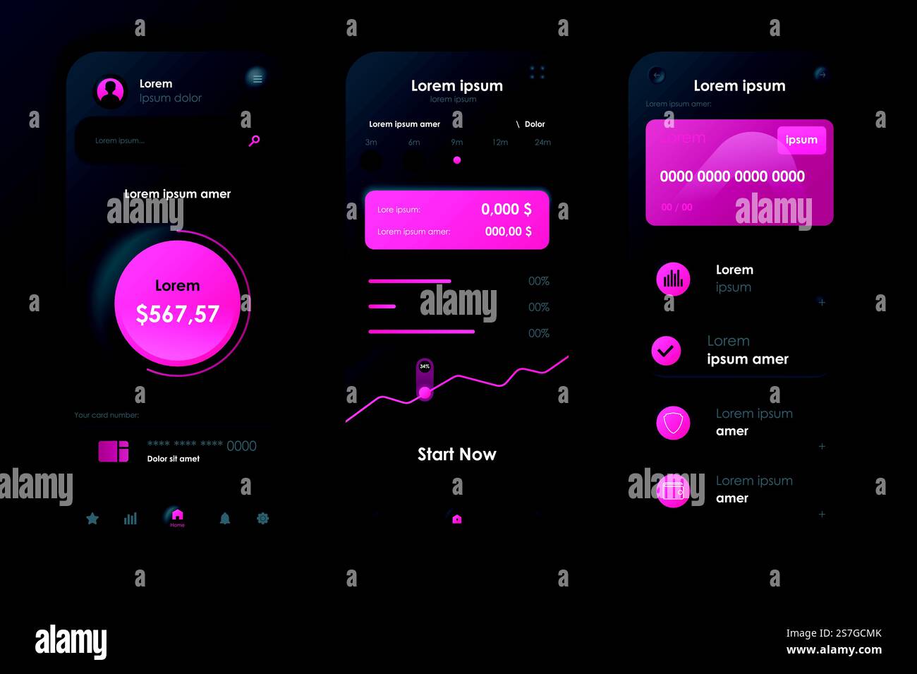Finance services unique neomorphic design kit for mobile app ...