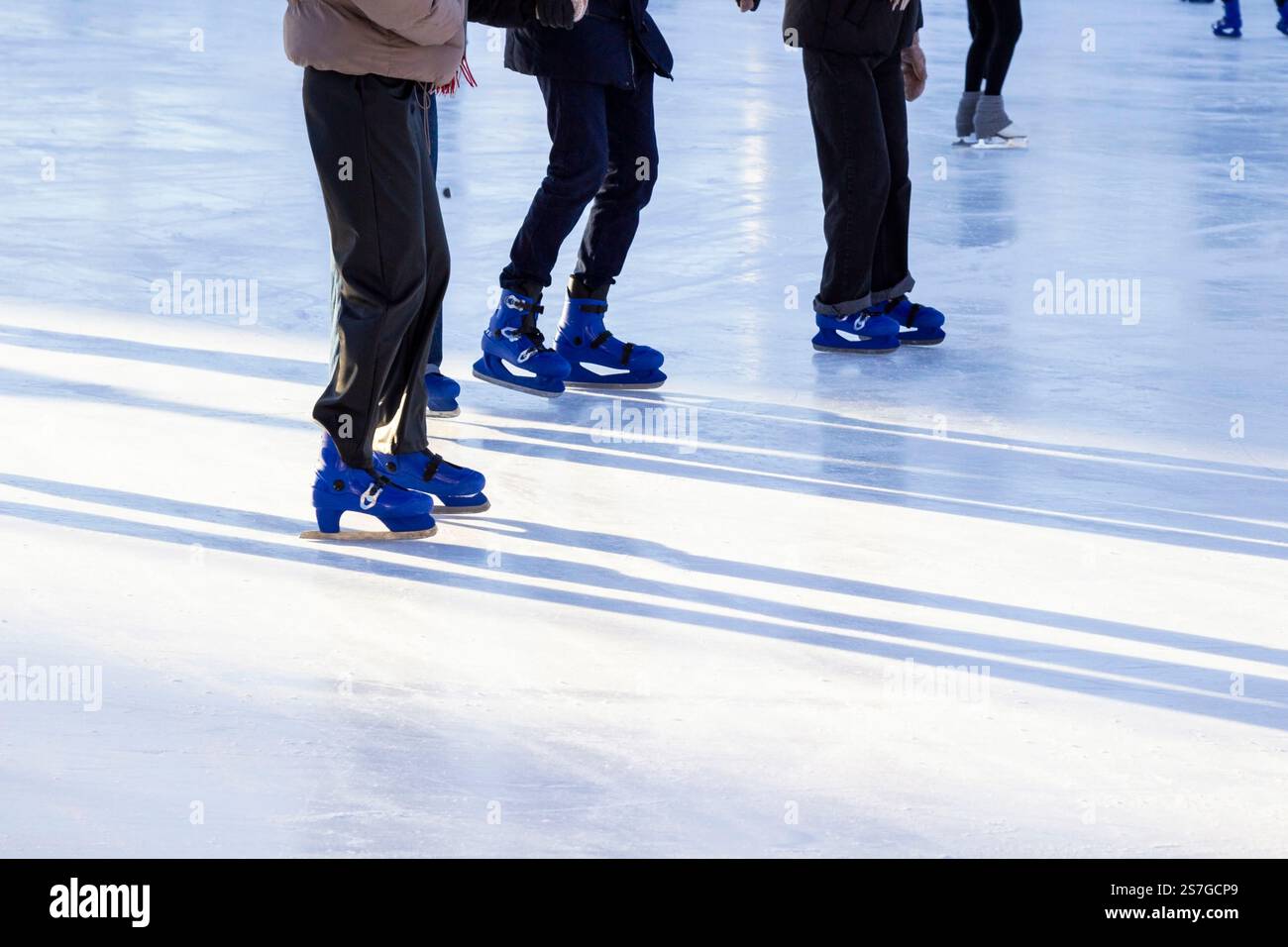 Children on skating rink park hi-res stock photography and images - Alamy