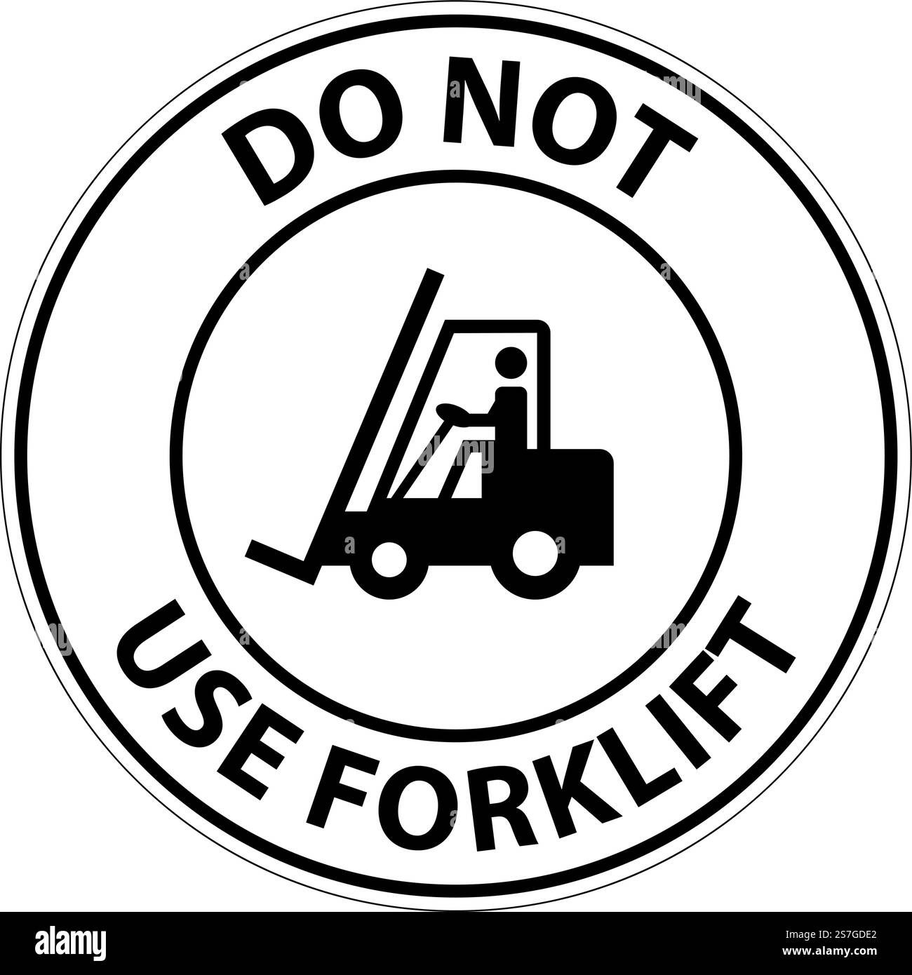 Notice Do Not Use Forklift Sign On White Background Stock Vector Image ...