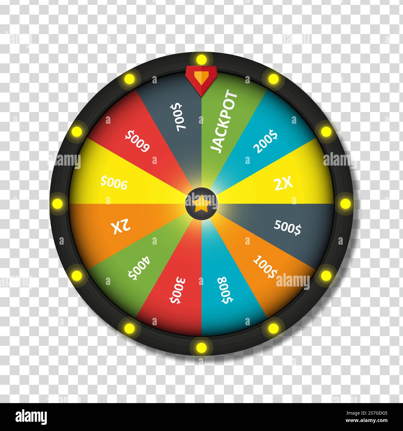 wheel of fortune 3d object isolated on white background Stock Vector ...