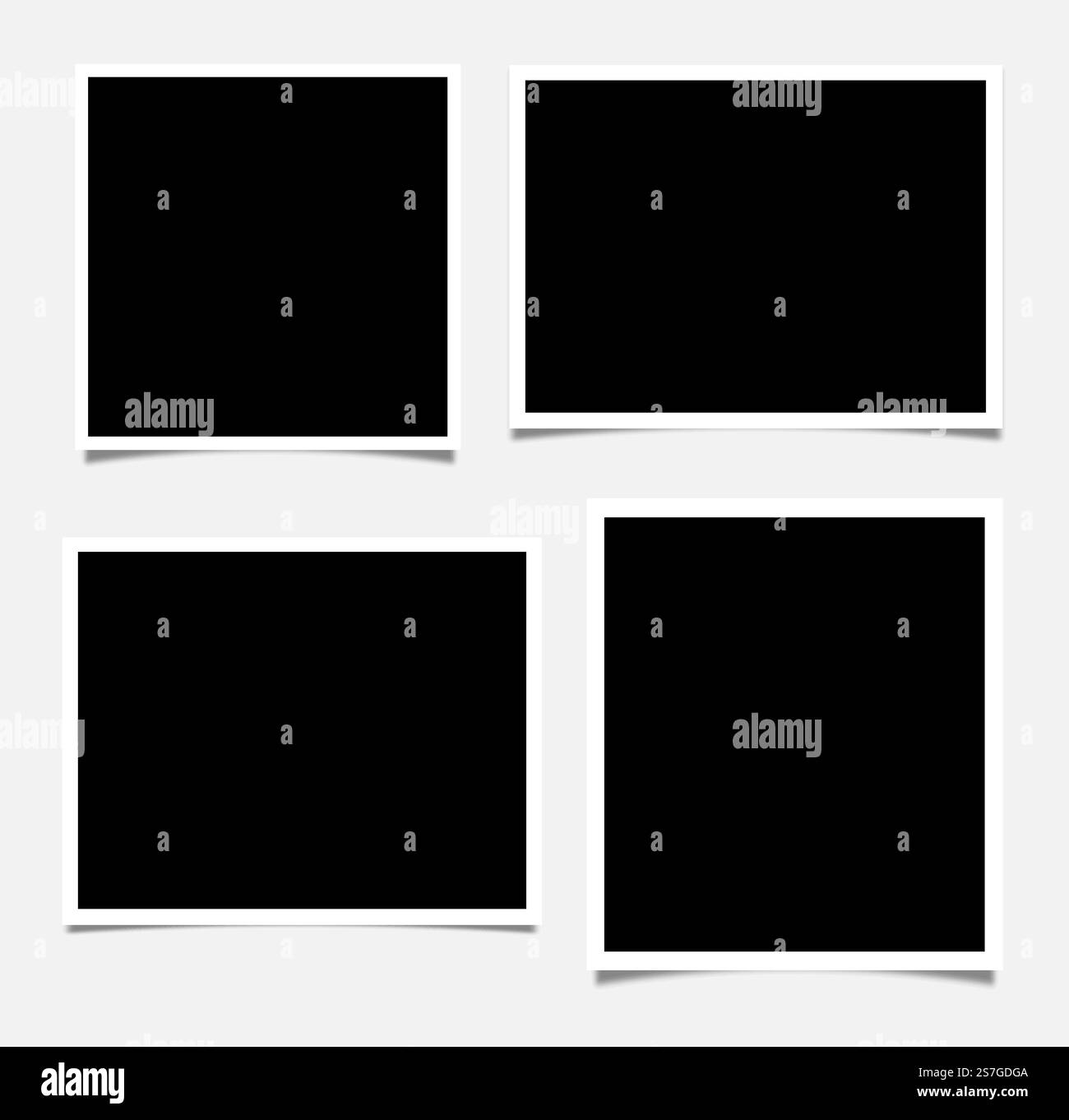Vector Photo frame mockup design. Set 4 in 1 Stock Vector Image & Art ...