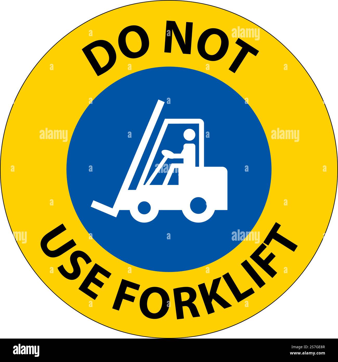 Notice Do Not Use Forklift Sign On White Background Stock Vector Image ...