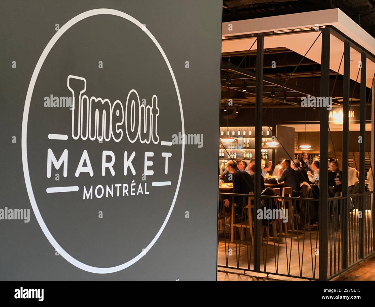 The entrance of Time Out Market Montréal Stock Photo - Alamy