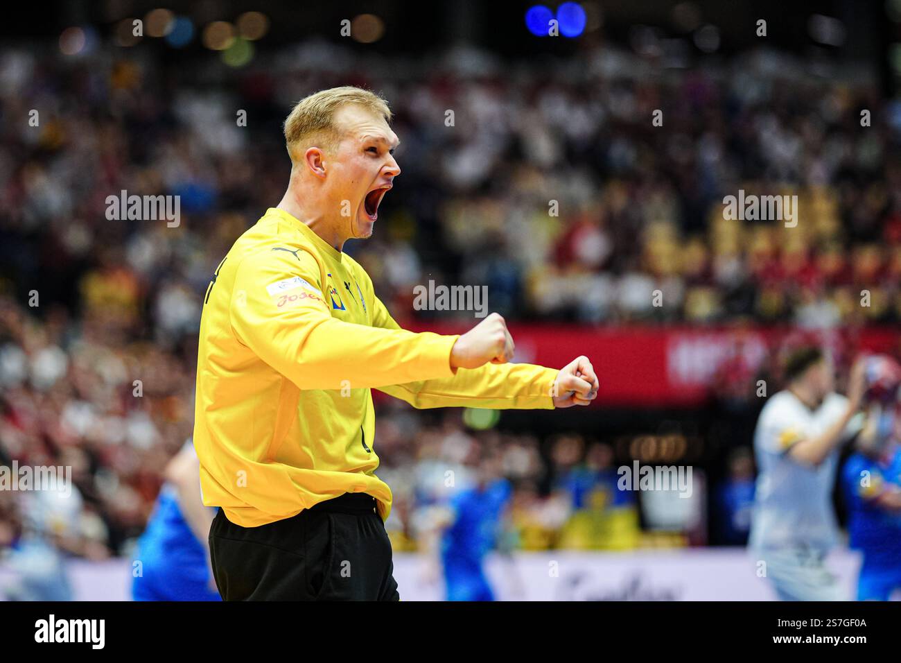 Jubel nach Parade David Spaeth (Deutschland, #01) DEN, Deutschland vs ...