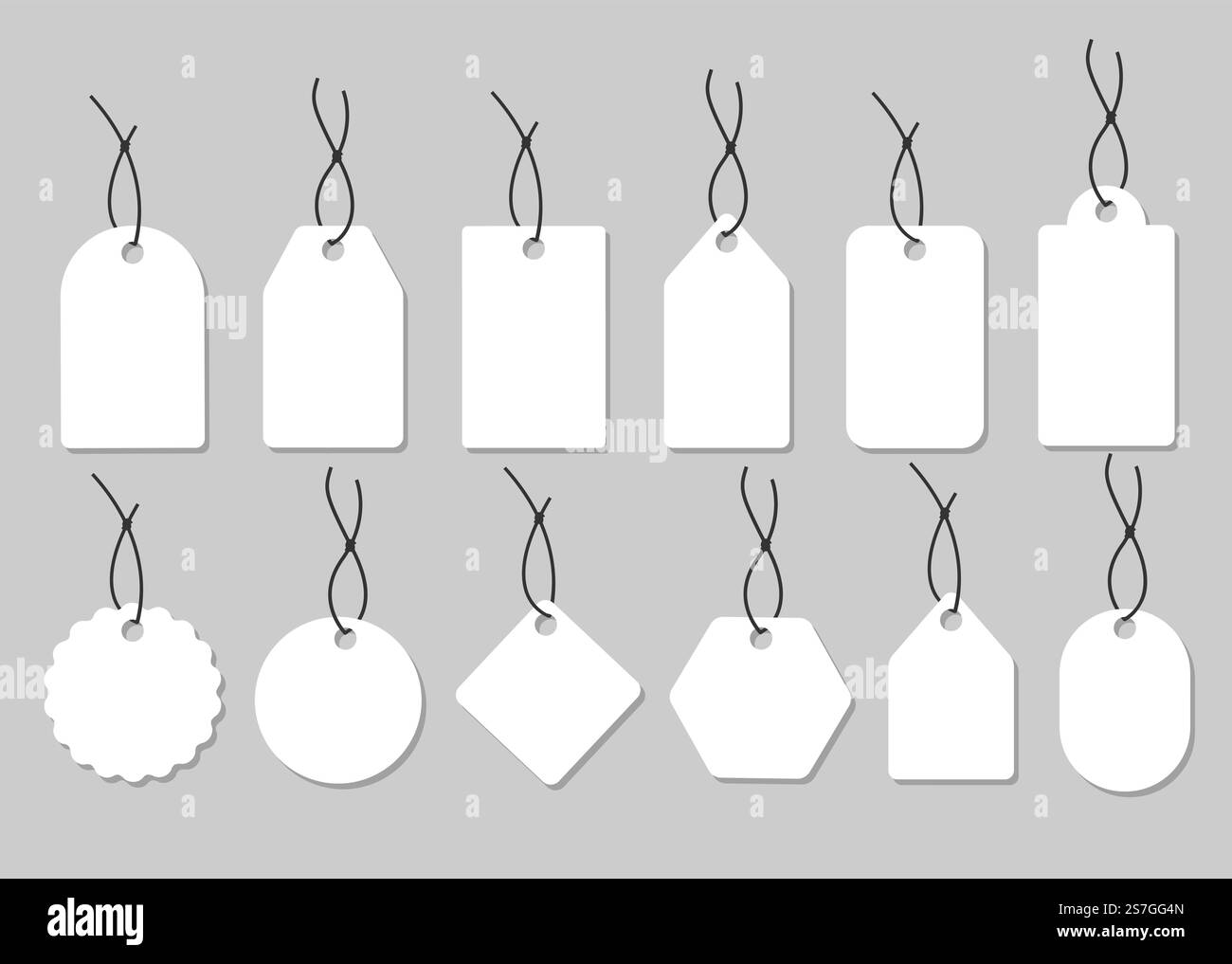 Blank labels template. Price tags set. Vector illustration Stock Vector ...