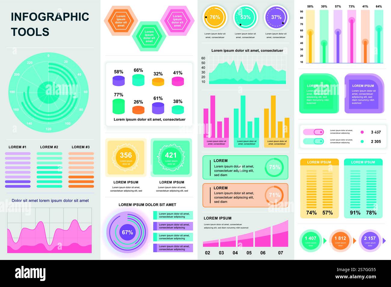 Kit elements different charts hi-res stock photography and images - Alamy