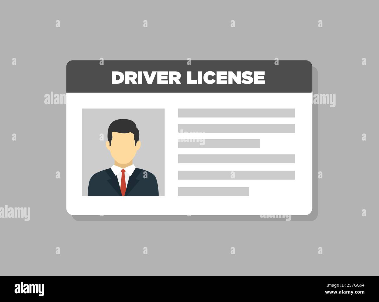 Car driver license identification with photo man icon Stock Vector ...