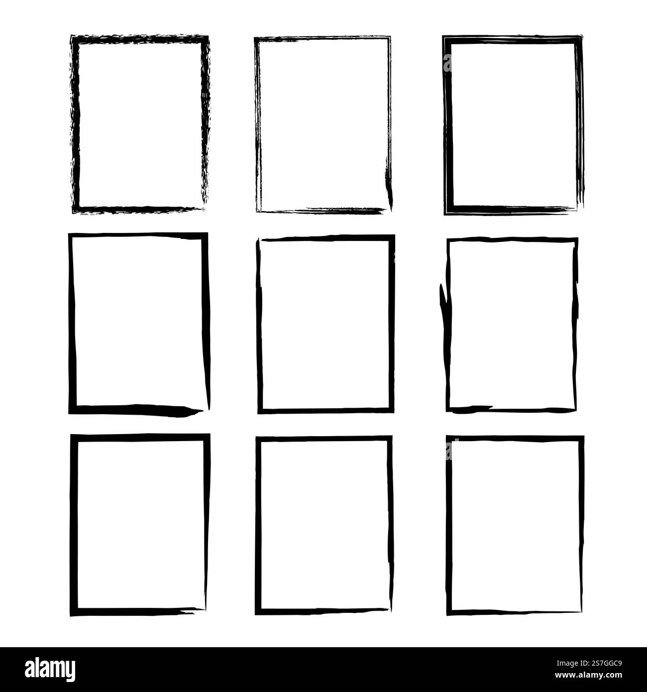 Grunge frame texture set. Vector illustration Stock Vector Image & Art ...