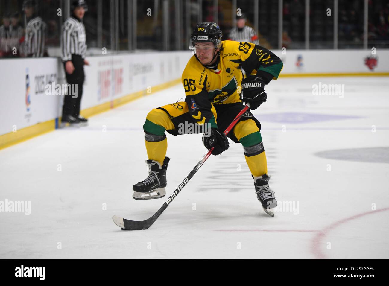 18th January 2025; Vindico Arena, Cardiff, Wales; IIHF Continental Cup Ice Hockey, Bruleurs de ...