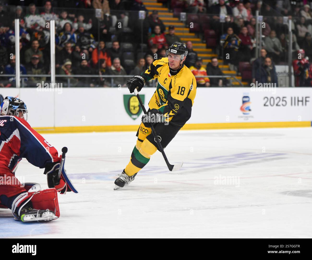 Vindico Arena, Cardiff, UK. 18th Jan, 2025. IIHF Continental Cup Ice ...