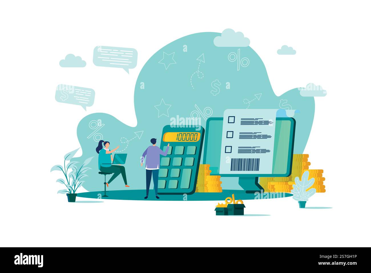 Financial statement analysis banner Cut Out Stock Images & Pictures - Alamy