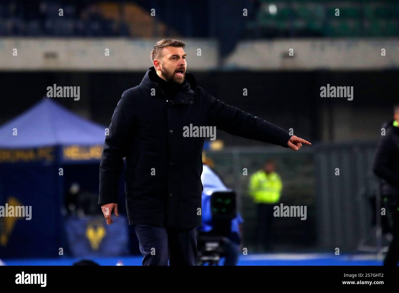 Verona's head coach Paolo Zanetti during the Serie A soccer match ...