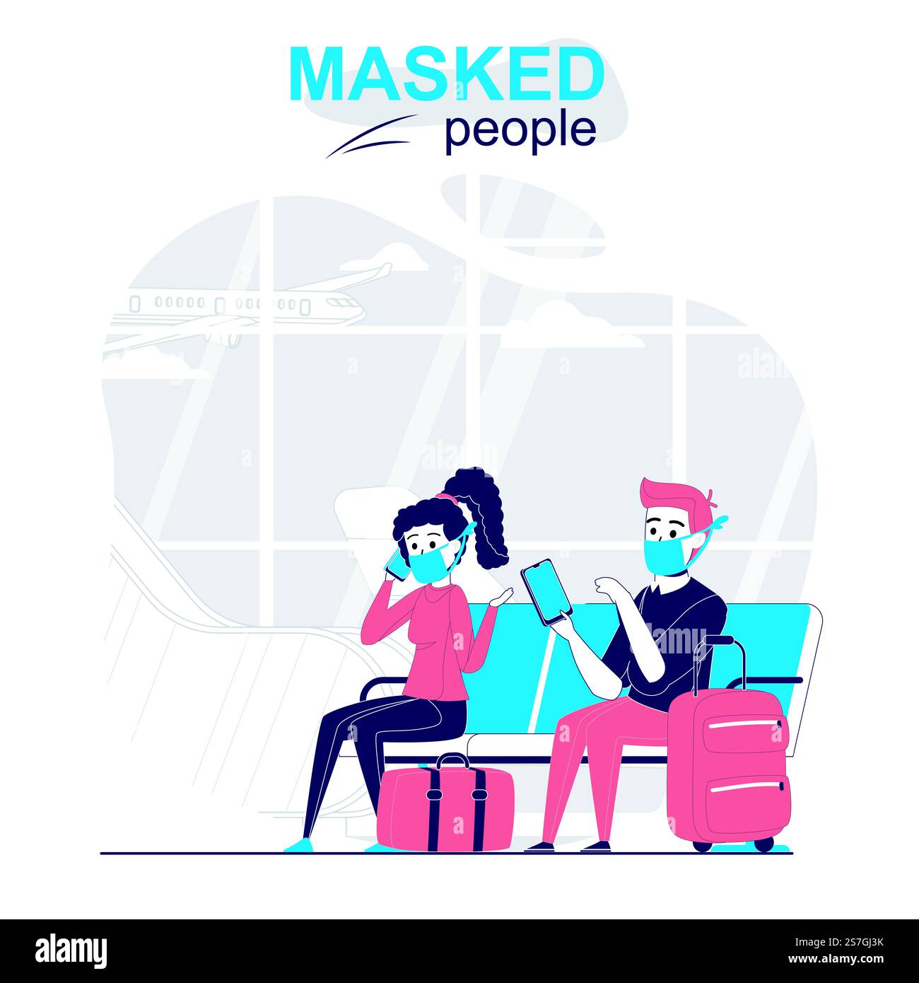 Masked tourist Stock Vector Images - Alamy