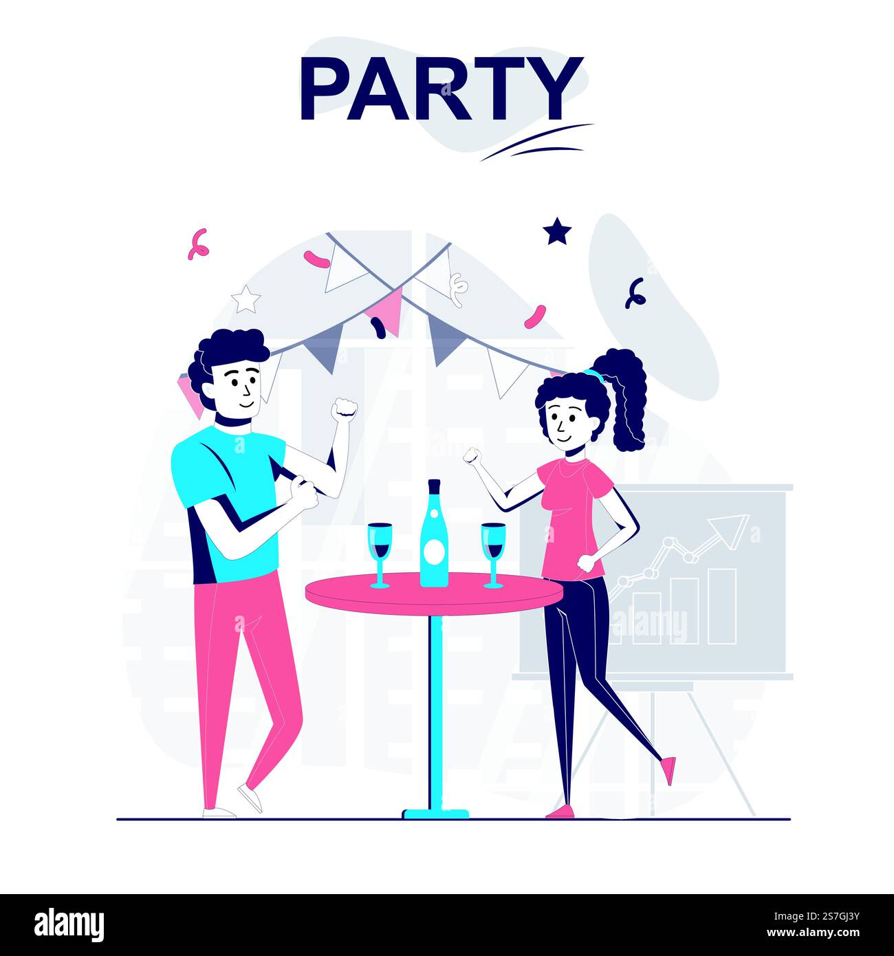 Party colleagues Stock Vector Images - Alamy