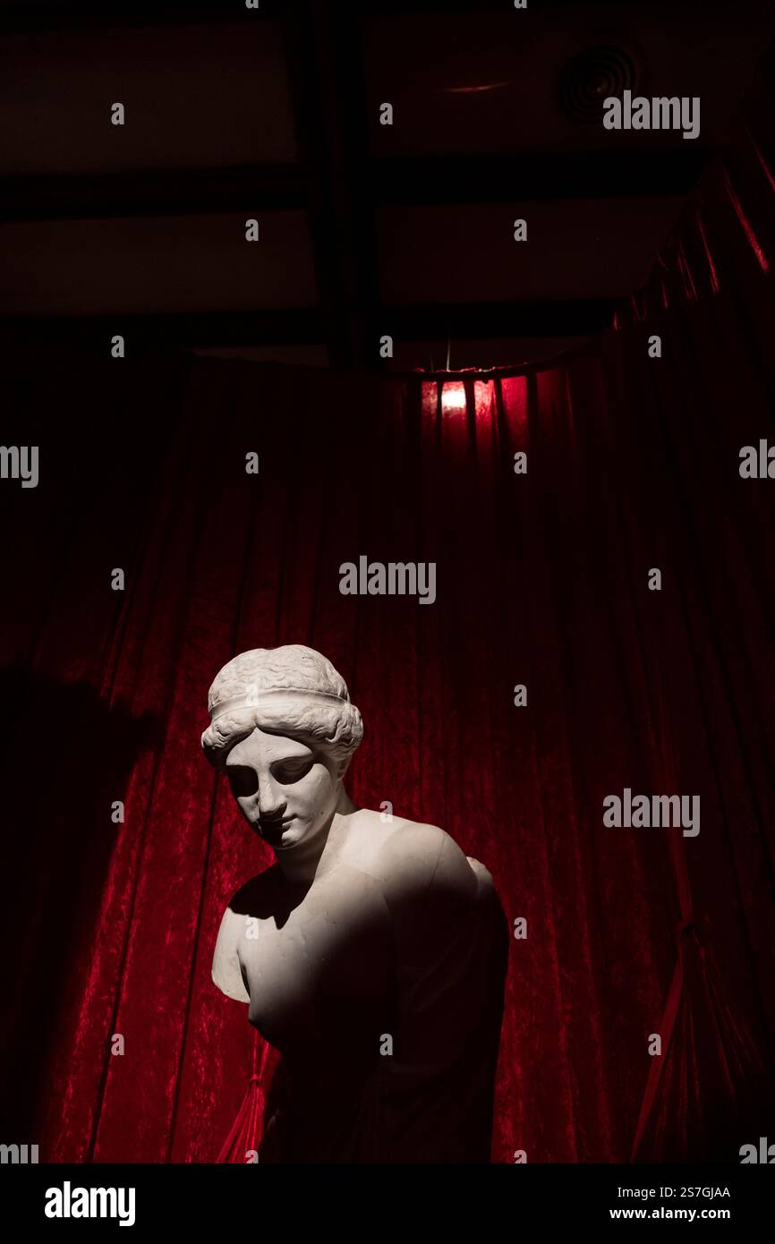 A scene from the Black Lodge from the television show Twin Peaks is ...