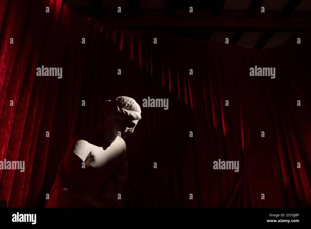 A scene from the Black Lodge from the television show Twin Peaks is ...