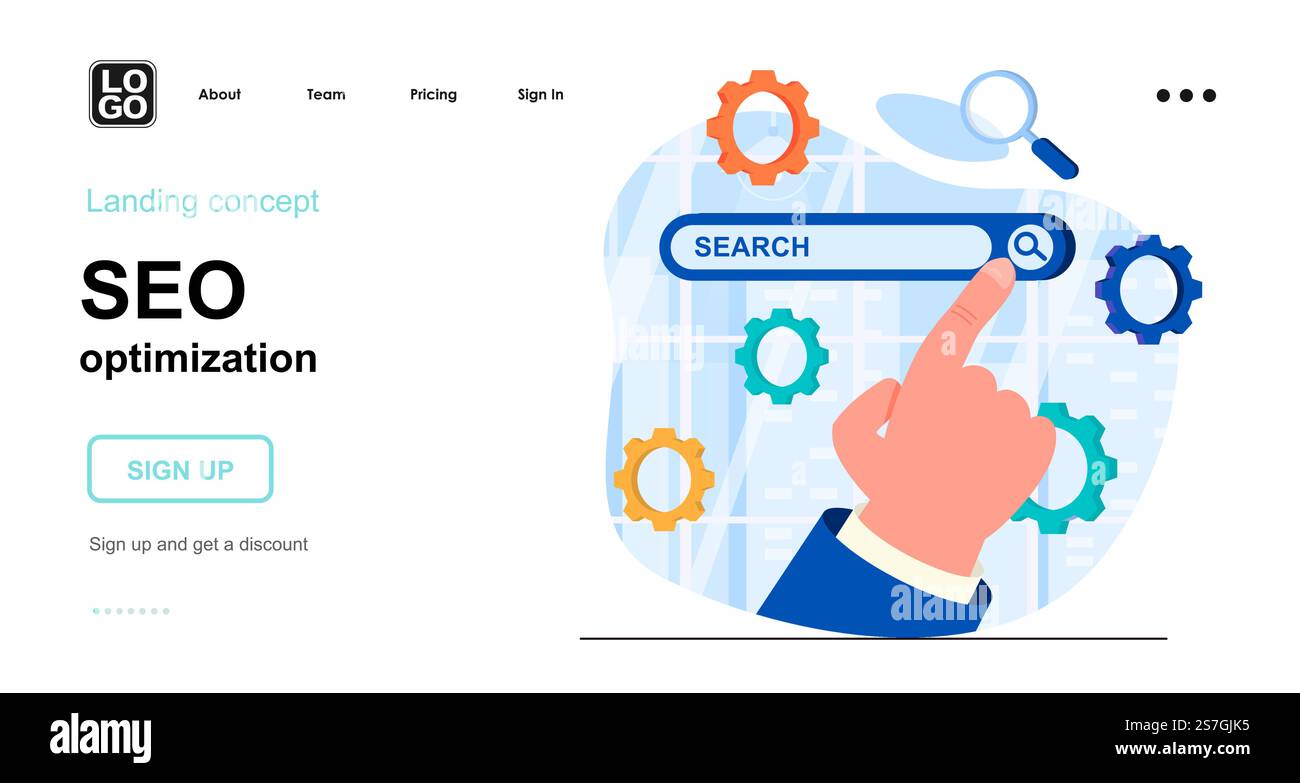 Seo optimization web concept setting up browser search hi-res stock photography and images - Alamy