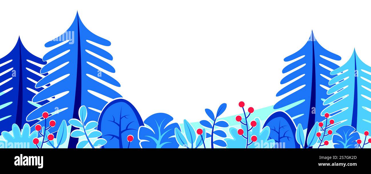 Winter nature background with landscape pattern concept. Horizontal web ...