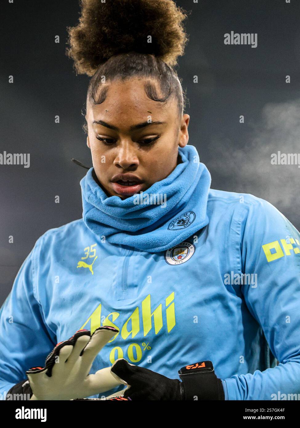 Manchester, UK. 19th Jan, 2025. Manchester, England, January 19th 2025: Goalkeeper Khiara ...