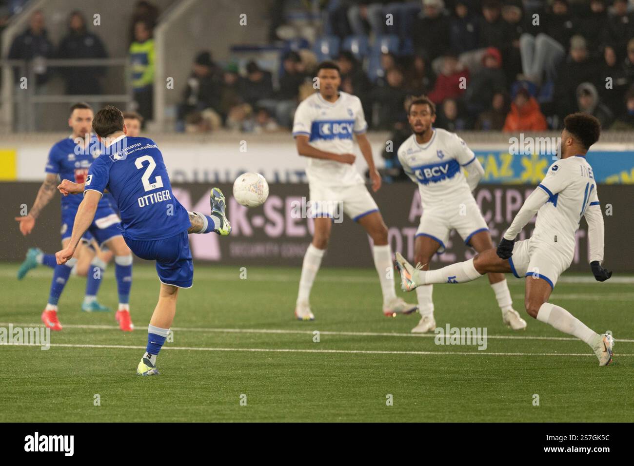 Lausanne, Switzerland. 19th Jan, 2025. Severin Ottiger (defender) of FC ...