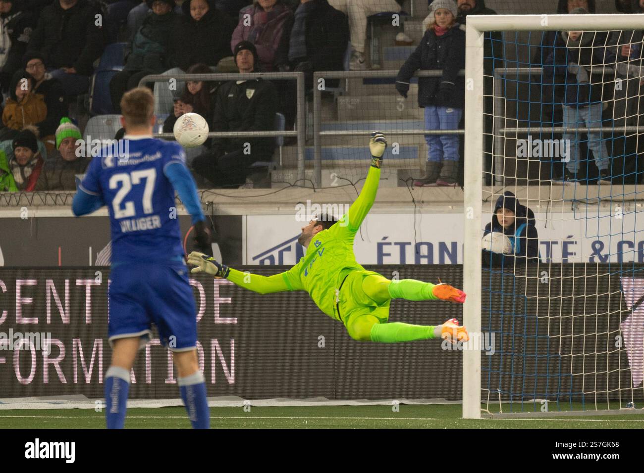 Lausanne, Switzerland. 19th Jan, 2025. Karlo Letica (goal keeper) of FC ...