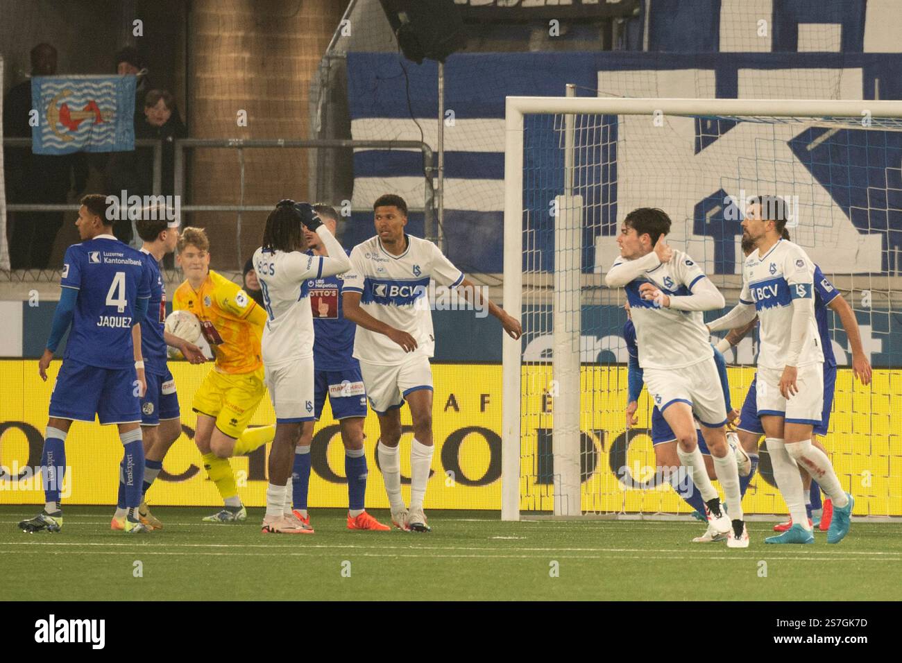 Lausanne, Switzerland. 19th Jan, 2025. Pascal Loretz (goalkeeper) of FC ...