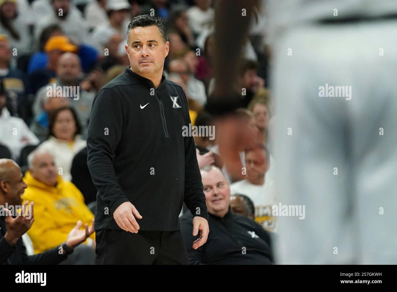 Xavier head coach Sean Miller during the second half of an NCAA college ...