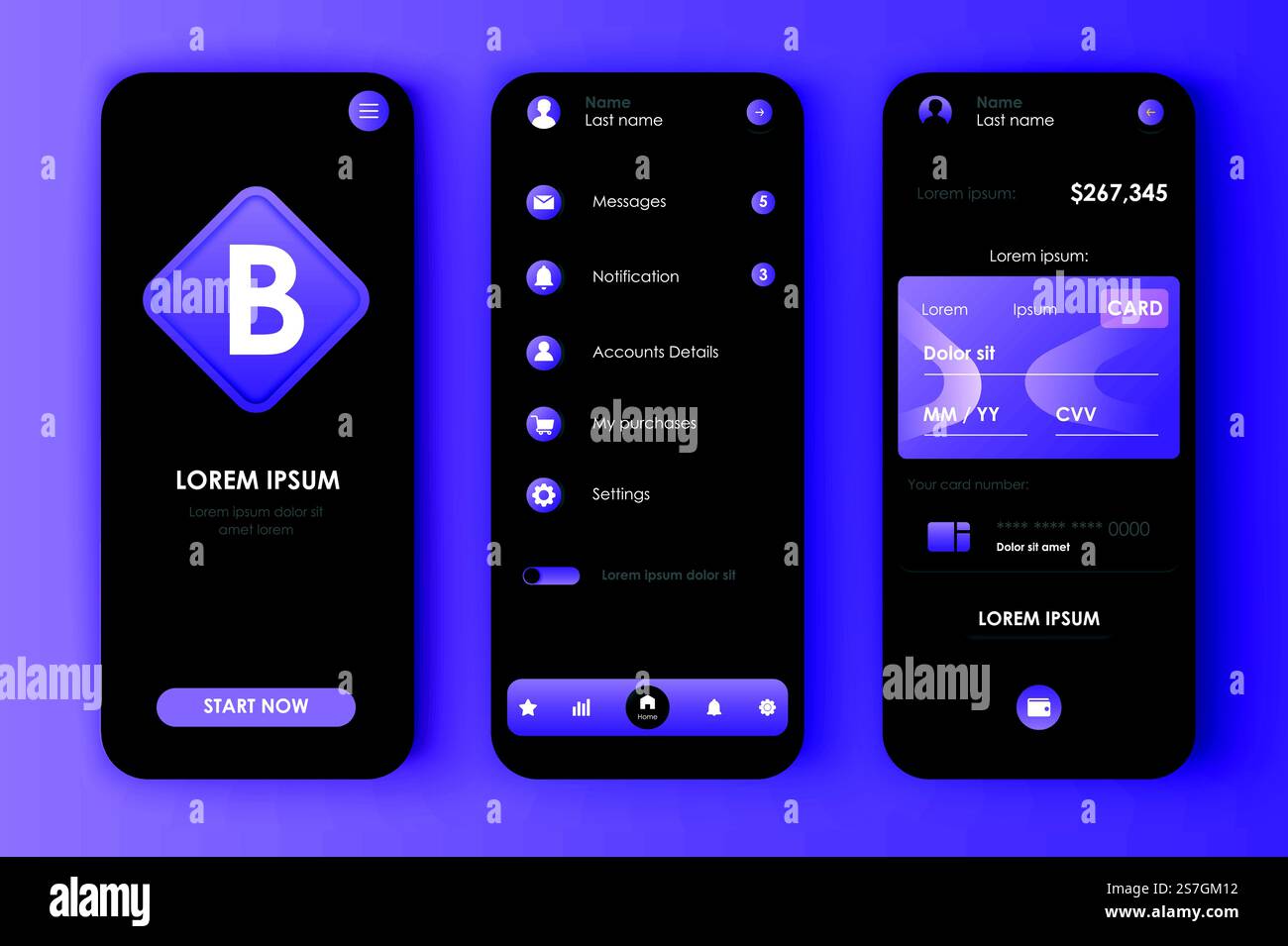 Online banking unique neomorphic design kit financial accounting app hi-res stock photography ...