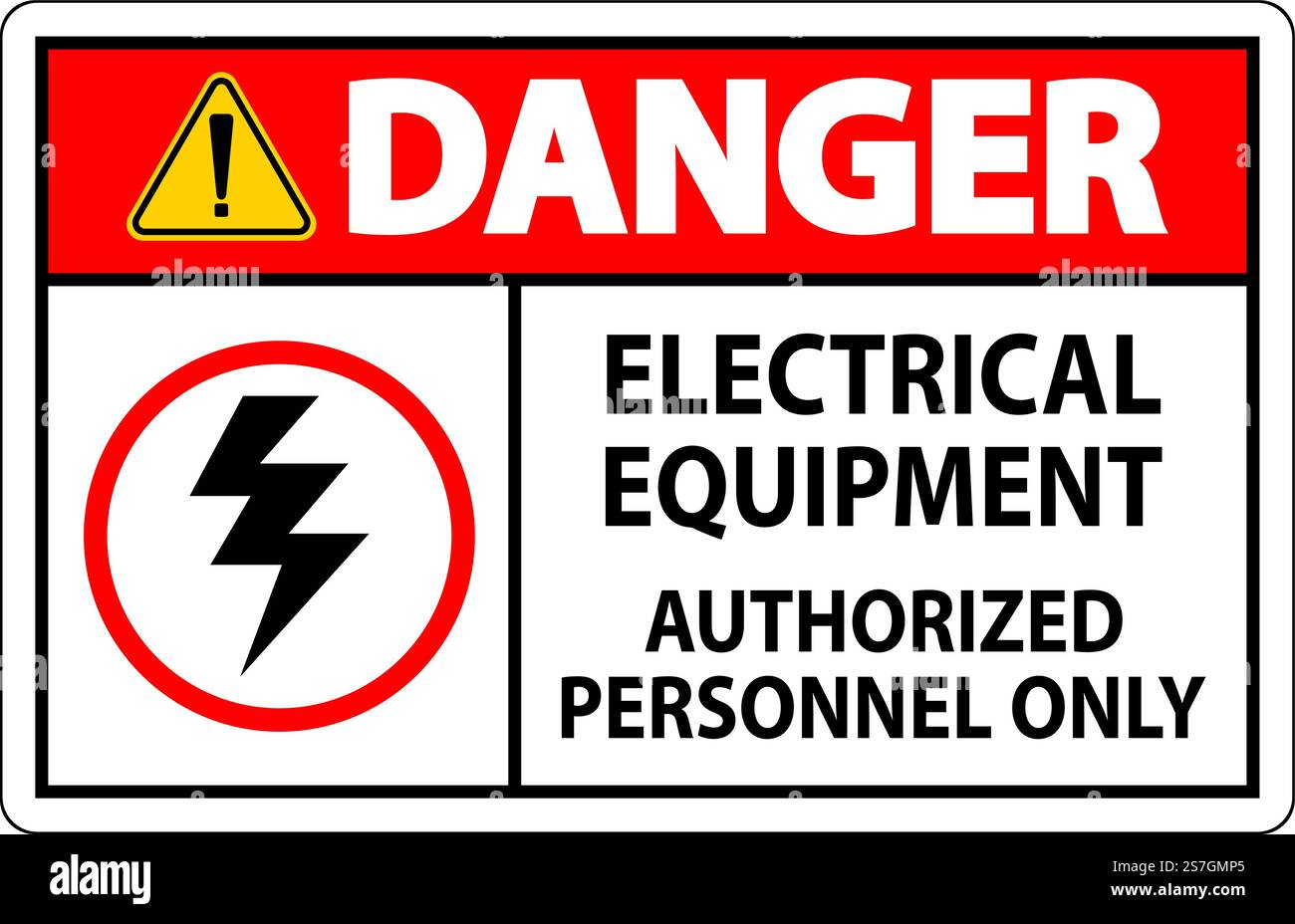 Electrical Safety Sign Danger, Electrical Equipment Authorized ...