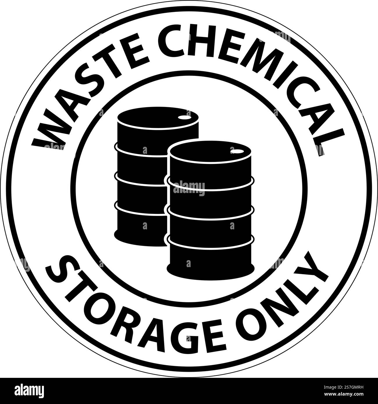 Waste Chemical Storage Only On White Background Stock Vector Image ...