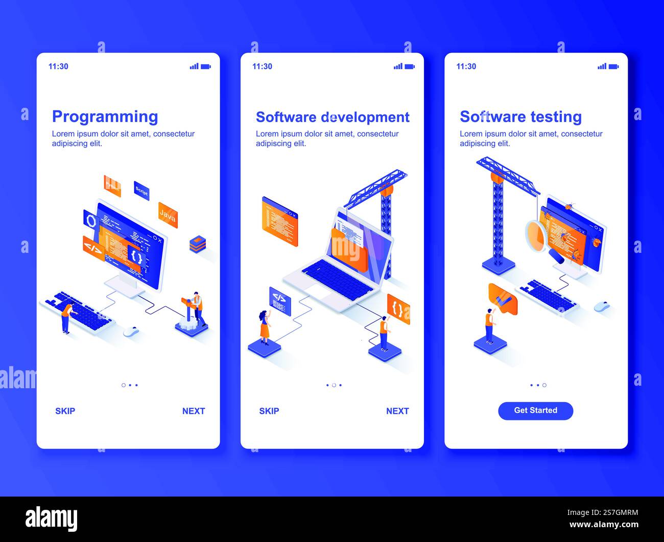 Software development isometric gui design kit software engineering hi ...