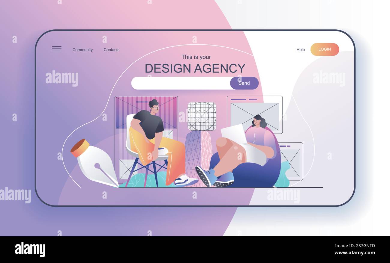 This is your design agency concept for landing page. Designers create ...