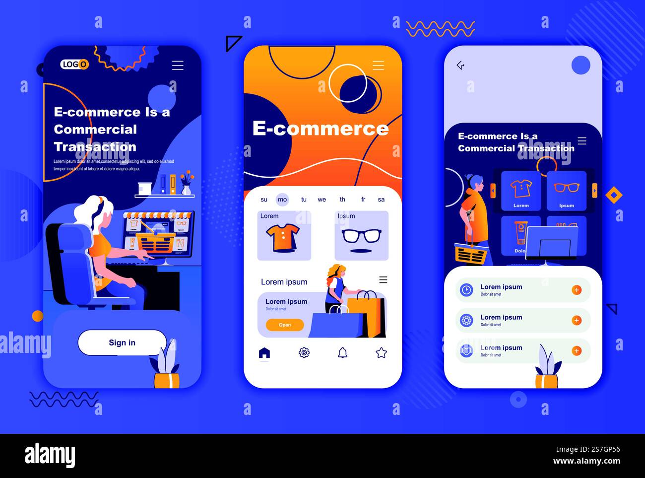 E-commerce unique design kit for social networks stories. Online ...