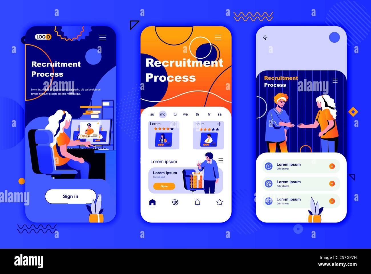 Recruitment process unique design for social networks stories ...