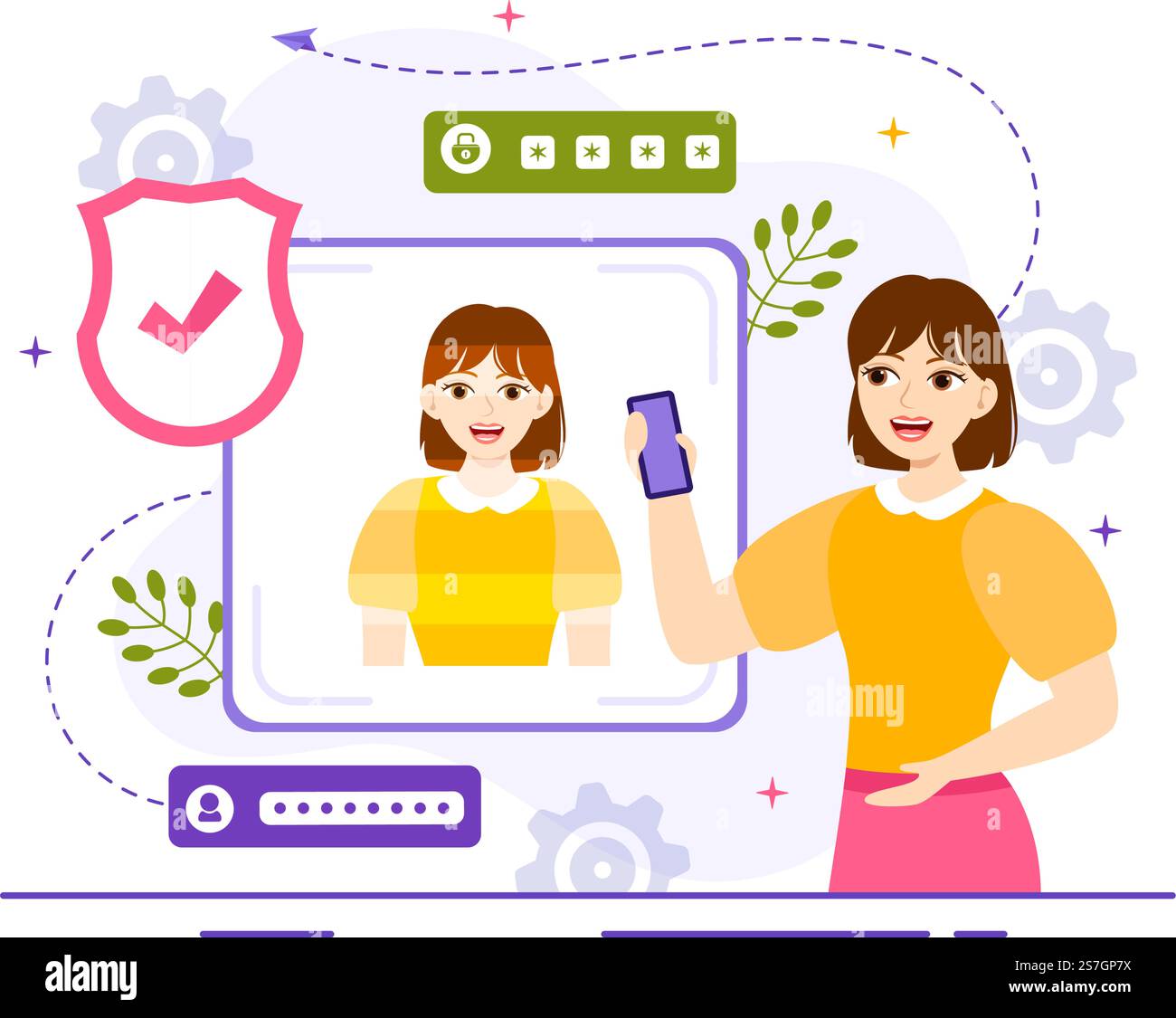 Identification Vector Illustration of Identity Card with Photo, Document, and Information in ...