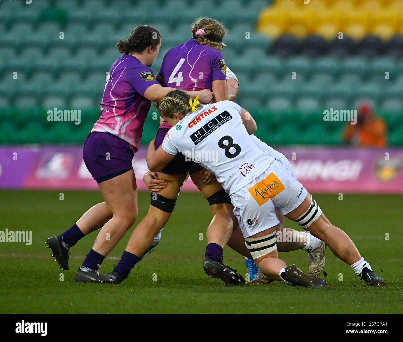 NORTHAMPTON, ENGLAND Sunday 19 January 2025 : No 8 Rachel Johnson of ...
