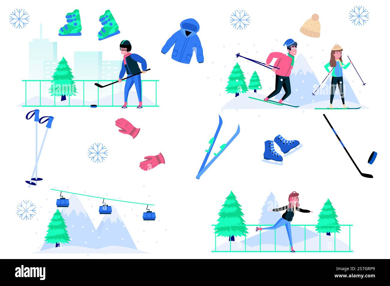 Ice hockey women Stock Vector Images - Alamy