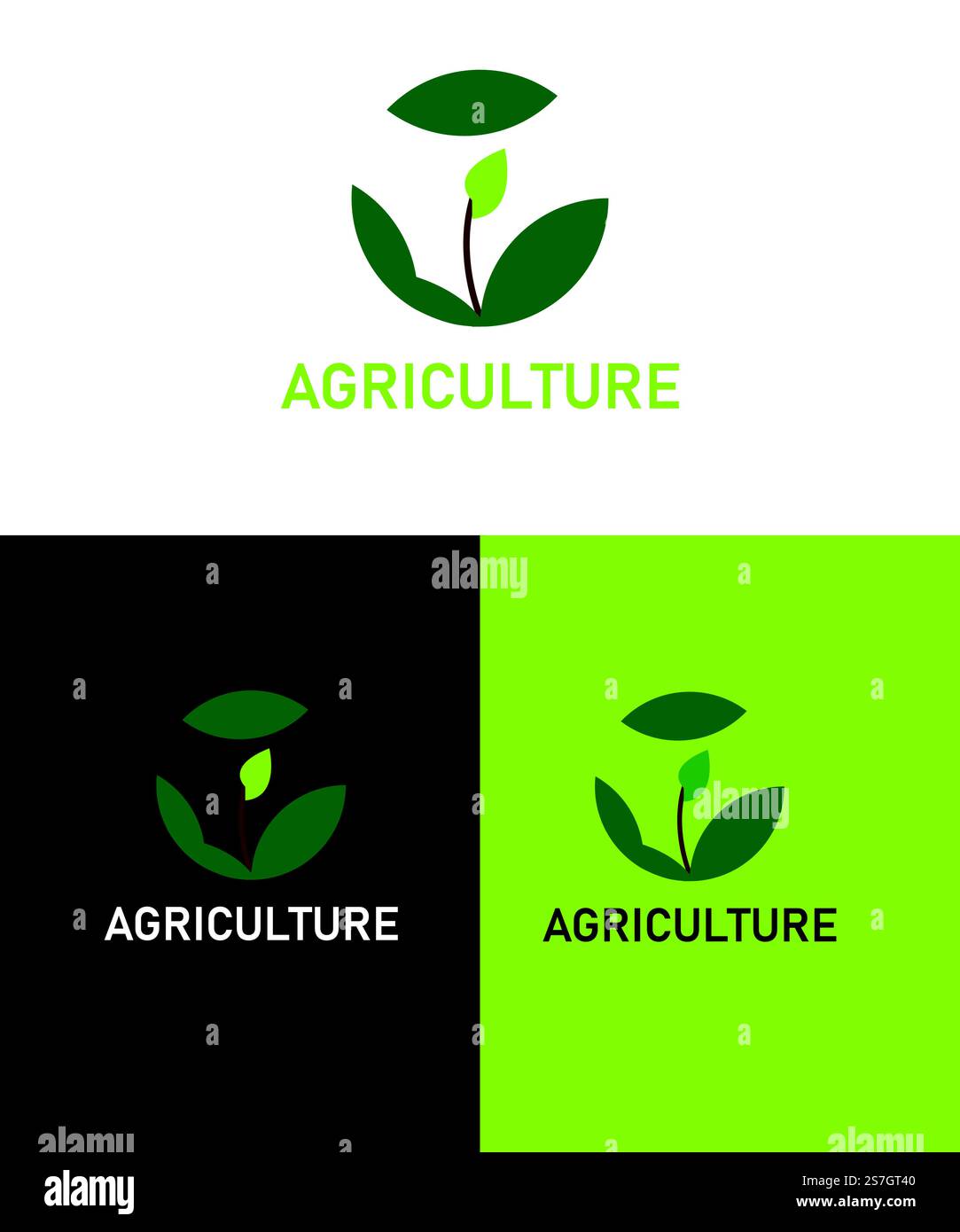 Agriculture business logo, agriculture leaf logo, agriculture circle logo , Vector illustration ...