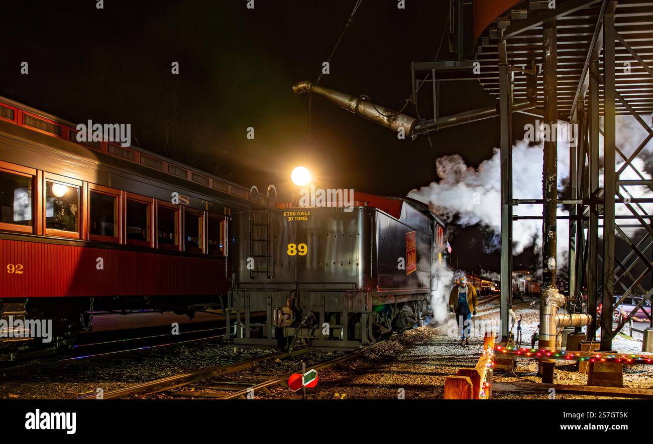 Strasburg, Pennsylvania, USA December 7, 2024 - Vintage steam ...