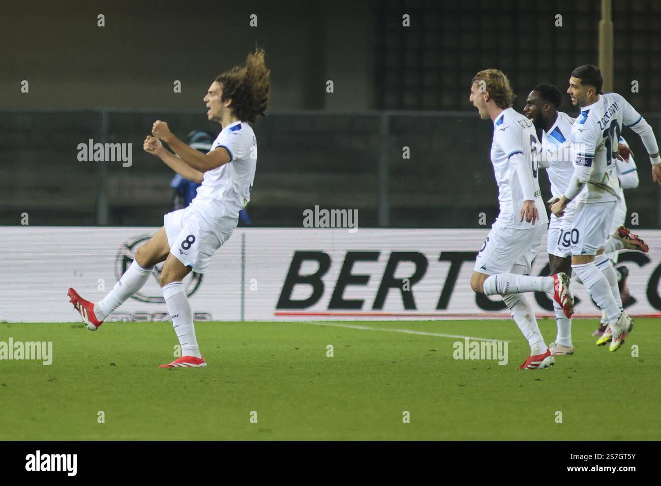 Verona, Italy. 19th Jan, 2025. Boulaye Dia of SS Lazio celebrates after ...