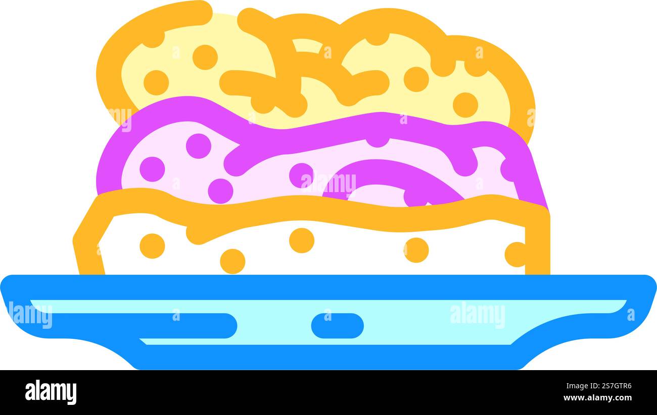 blueberry crumble food snack color icon vector. blueberry crumble food ...