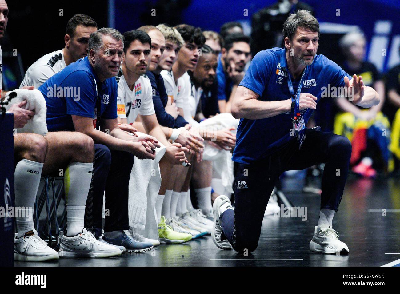 USA coach Robert Hedin during the men's handball World Championship ...