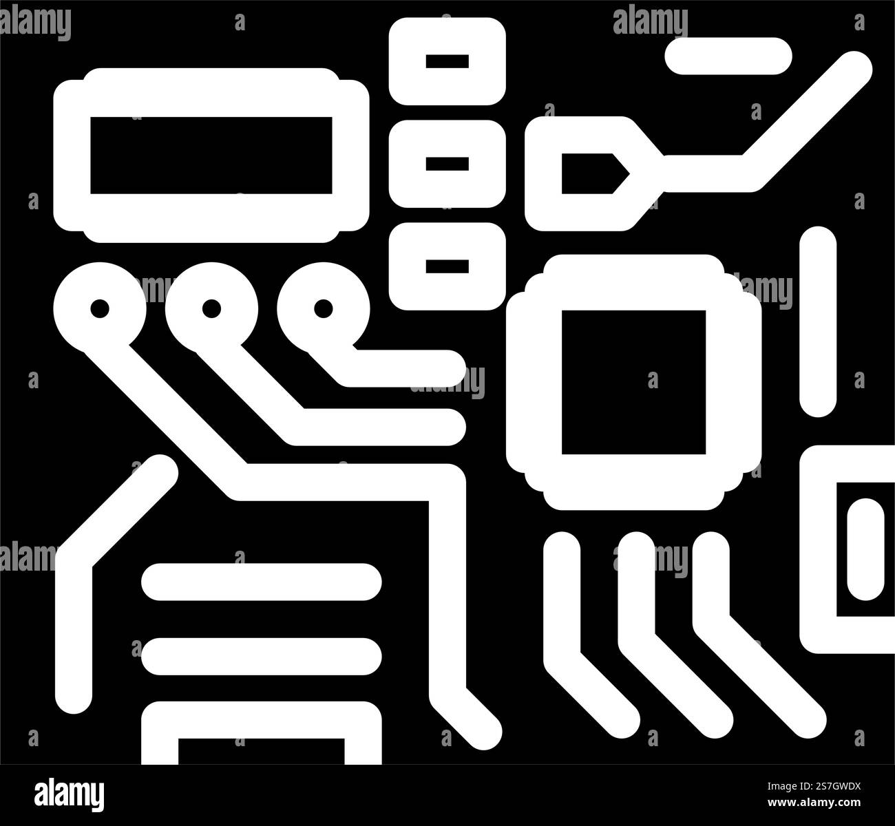 circuit board electrical engineer glyph icon vector. circuit board ...