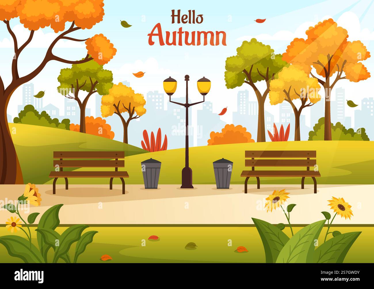 Landscape fallen tree in Stock Vector Images - Alamy